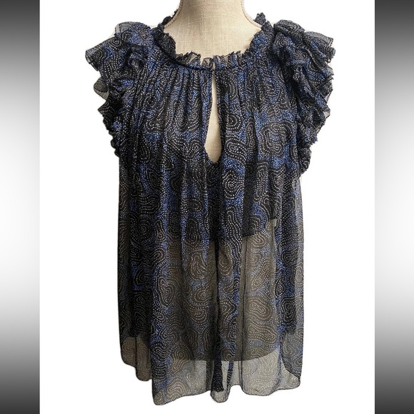 Isabel Marant | Tops | Isabel Marant Etoile 36 Small Black Ruffle ...